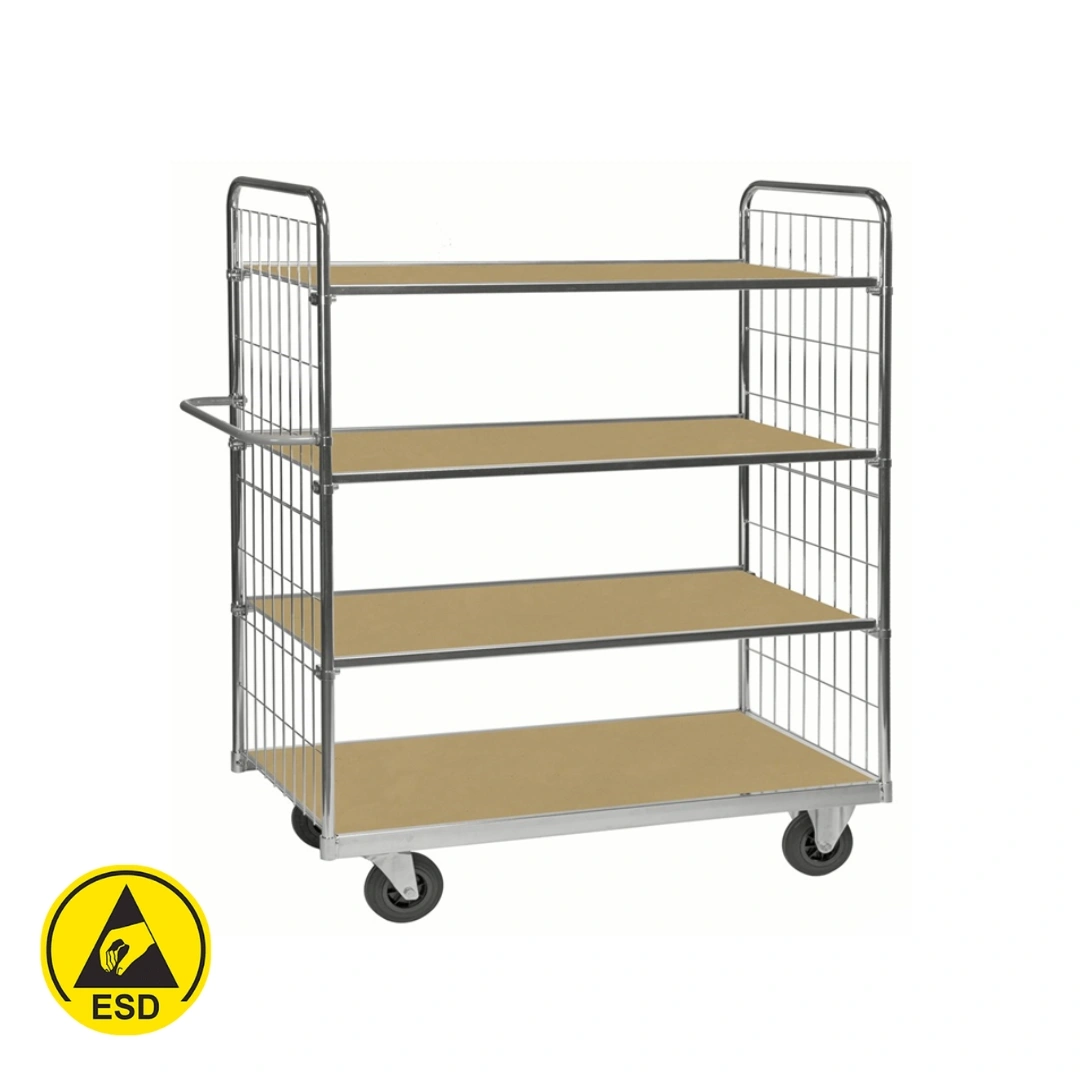 Hyllvagn ESD 4 hyllor | 9000 L | 159 x 65 x 169,5 cm | MoveTech