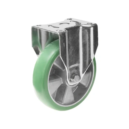 Fast hjul 125x50mm, 400 kg, Elastiskt PU | Köp hos MoveTech