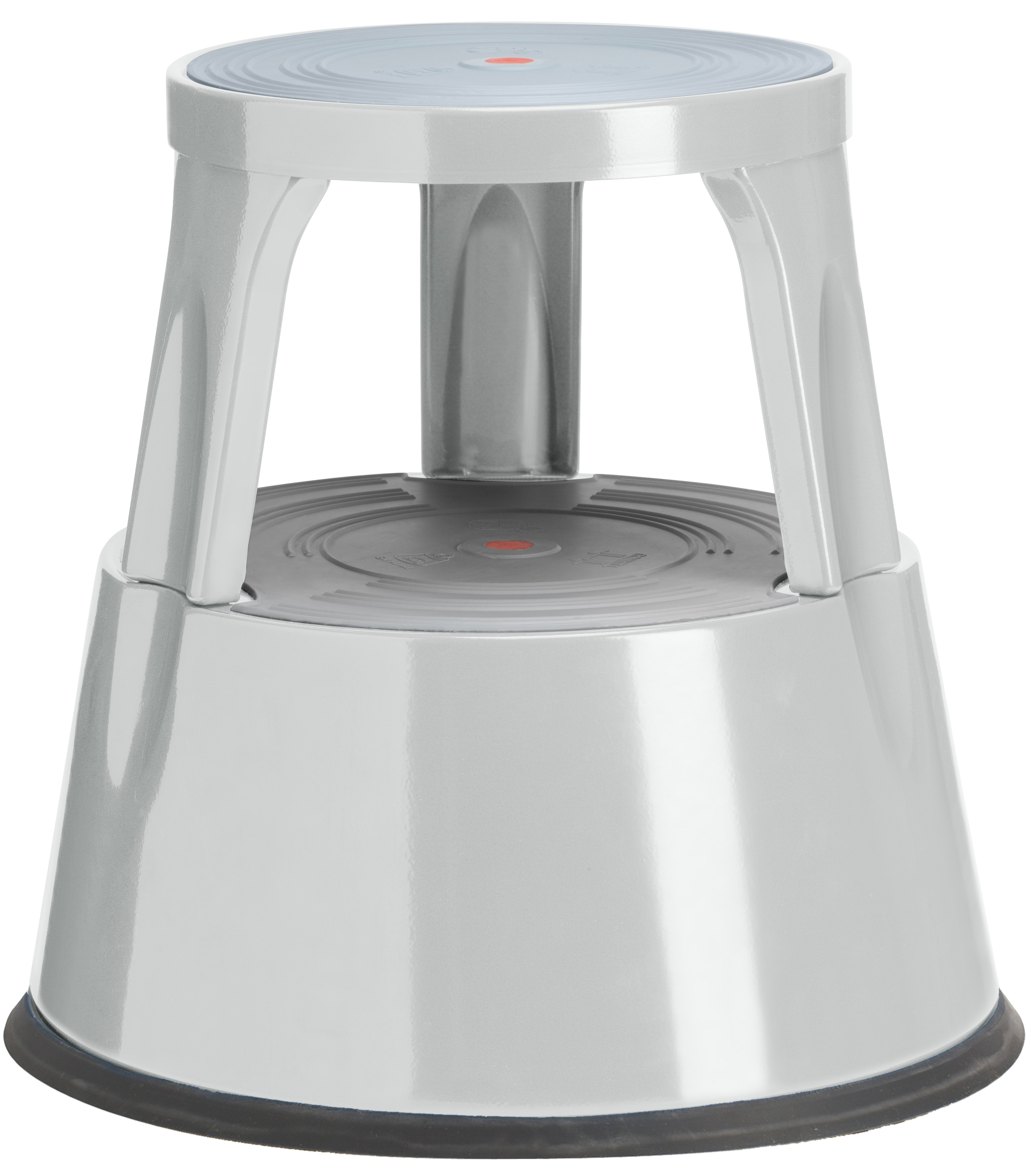 Kick step pall metall grå – för industri & lager | MoveTech