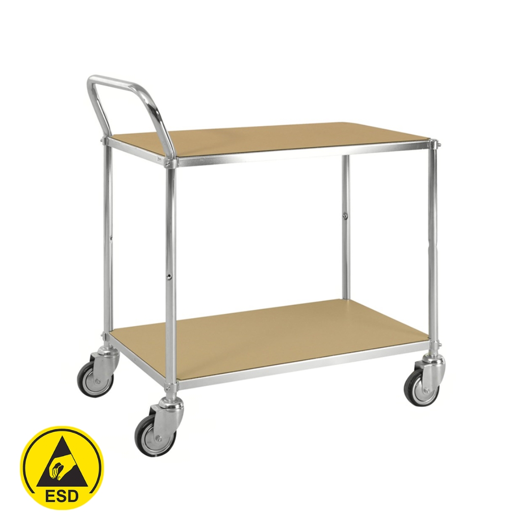 Bordsvagn ESD 2 hyllor - Liten Rullvagn | MoveTech