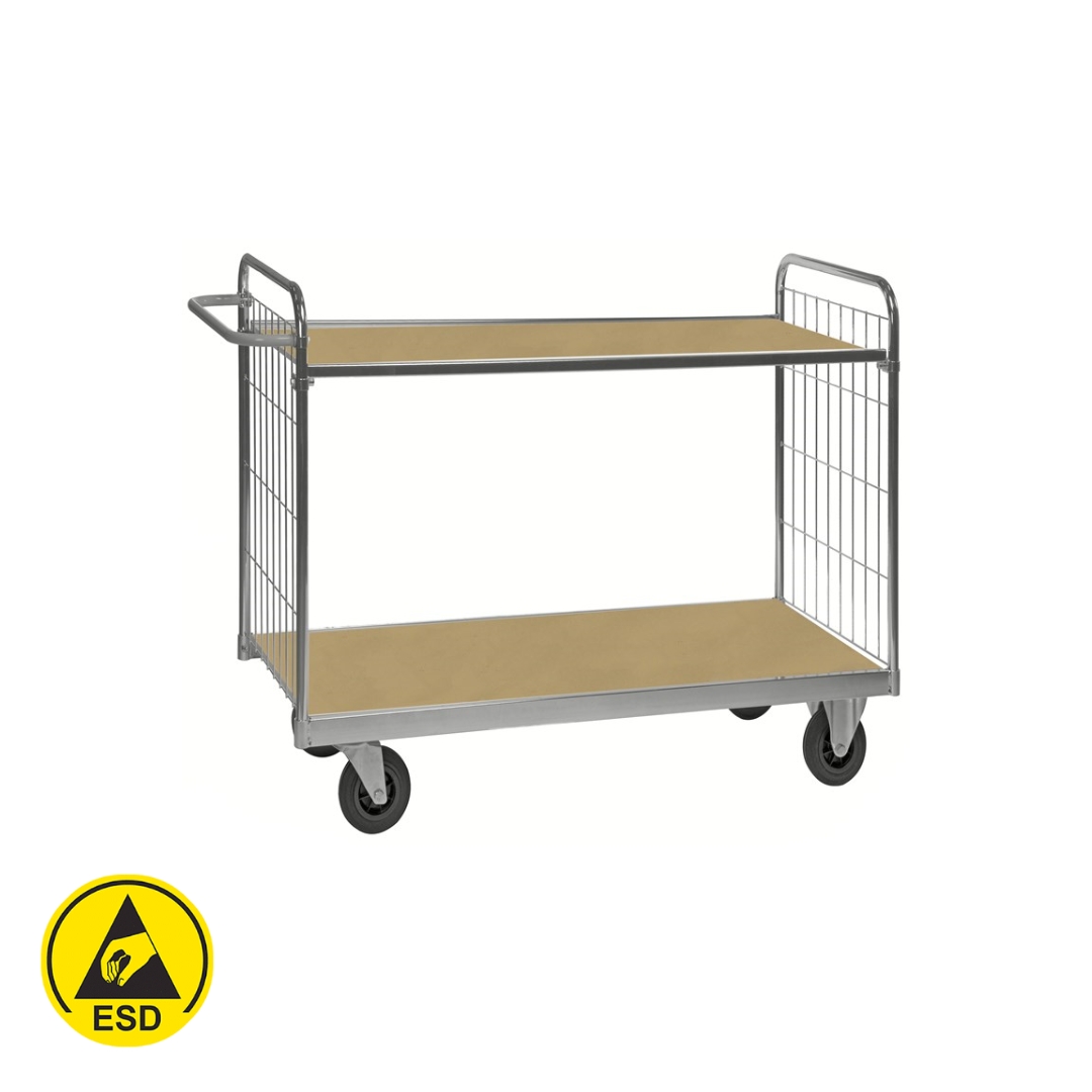 Hyllvagn ESD 2 hyllor | 9000 S | 119 x 65 x 102,5 cm | MoveTech