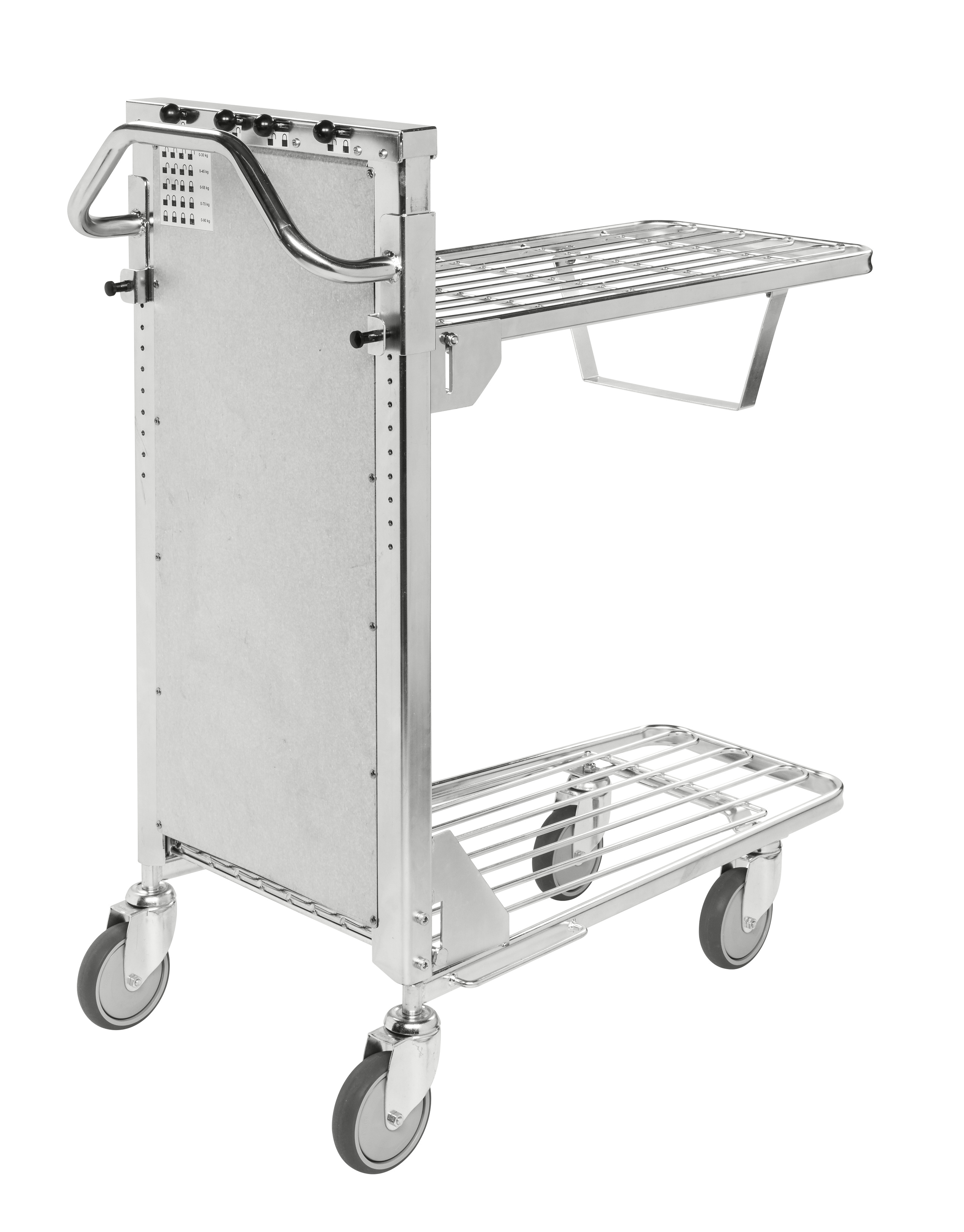 Ergonomisk lagervagn | Stackningsbar | 2 hyllor